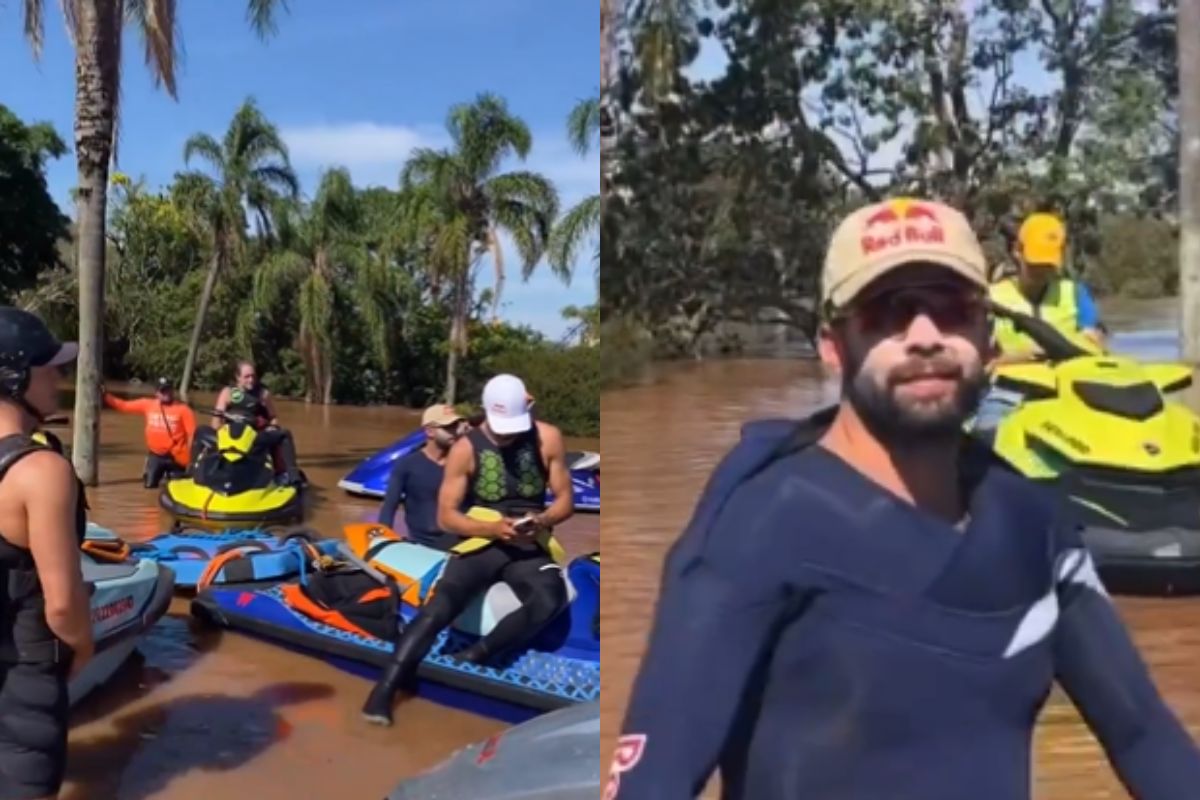 Imagens de Pedro Scooby ajudando nos resgates no RS viralizam; vídeo ...